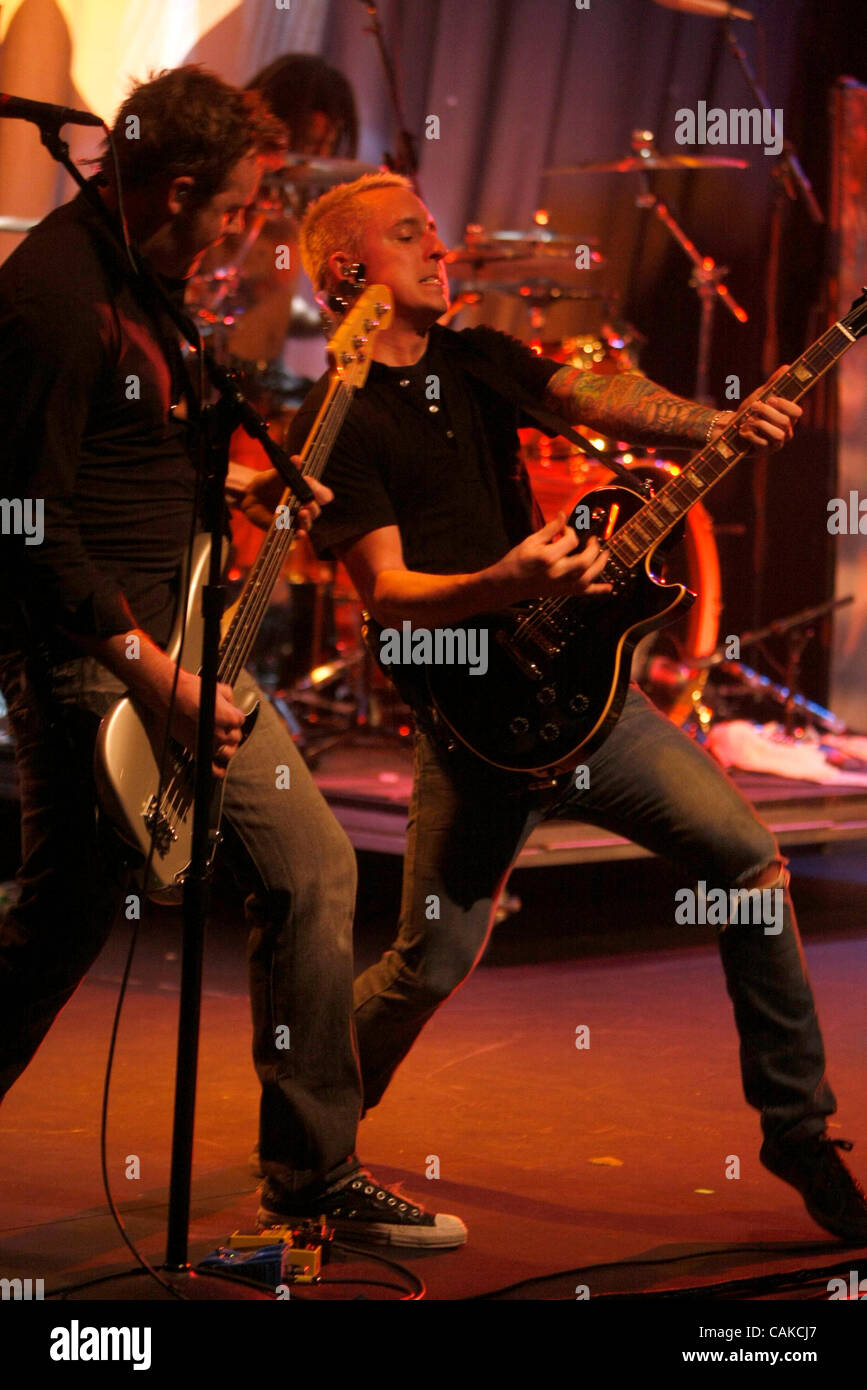 Yellowcard performing at The Nokia Theater in Times Square on September ...