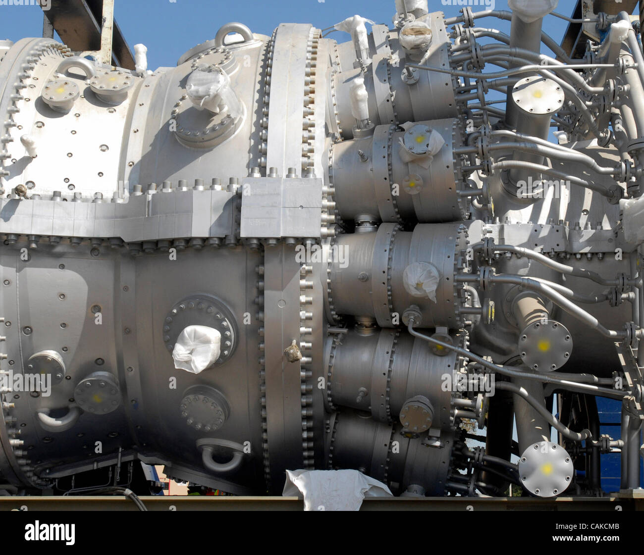 A 377 thousand pound natural gas combustible turbine, jet type engine ...