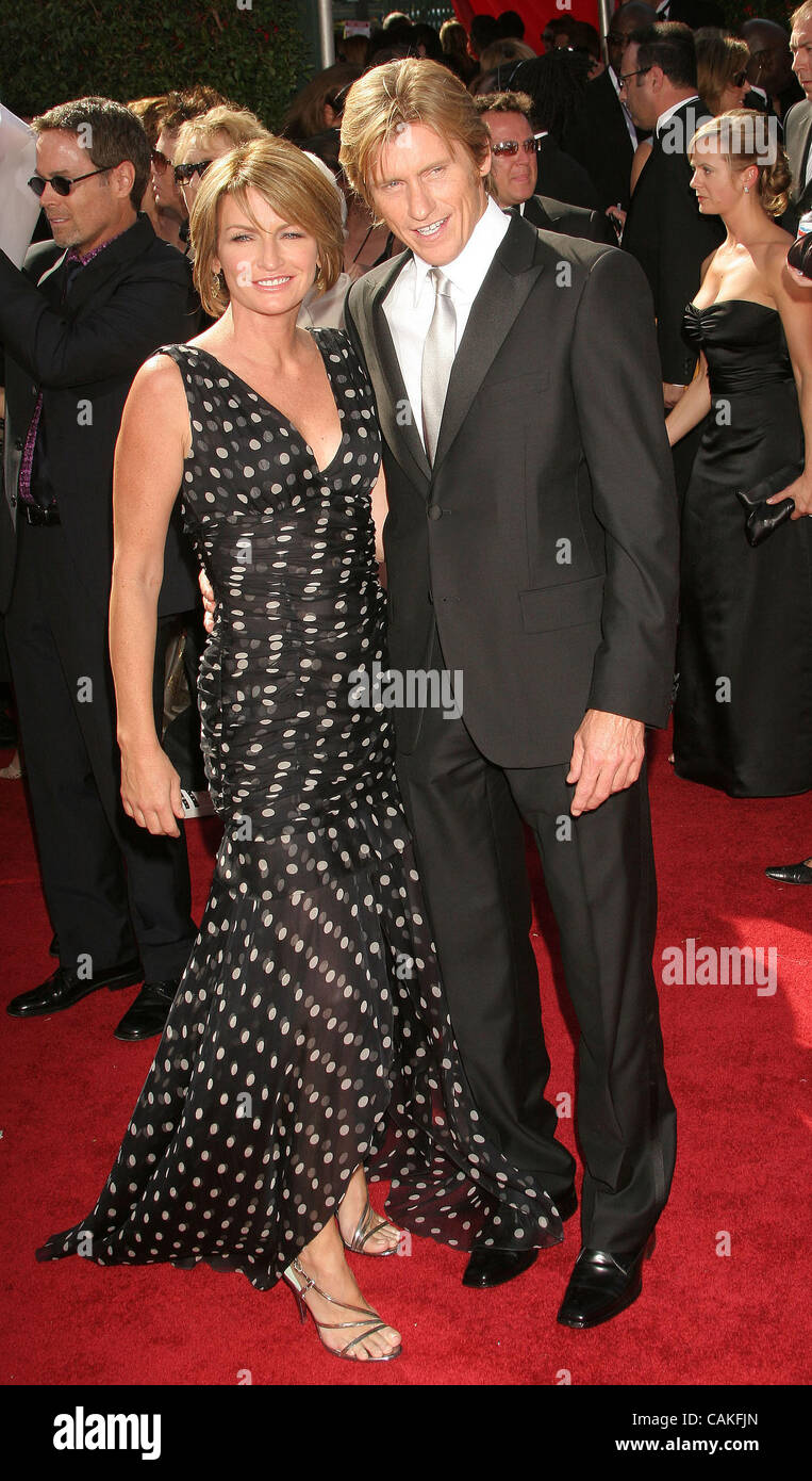 Sep 16, 2007; Hollywood, California, USA; Actress DENIS LEARY and wife ...