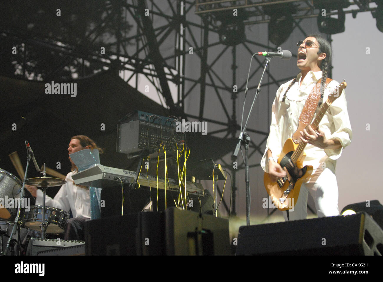 Sep. 16, 2007 Austin, TX; USA, Singer AARON BEHRENS of the band ...