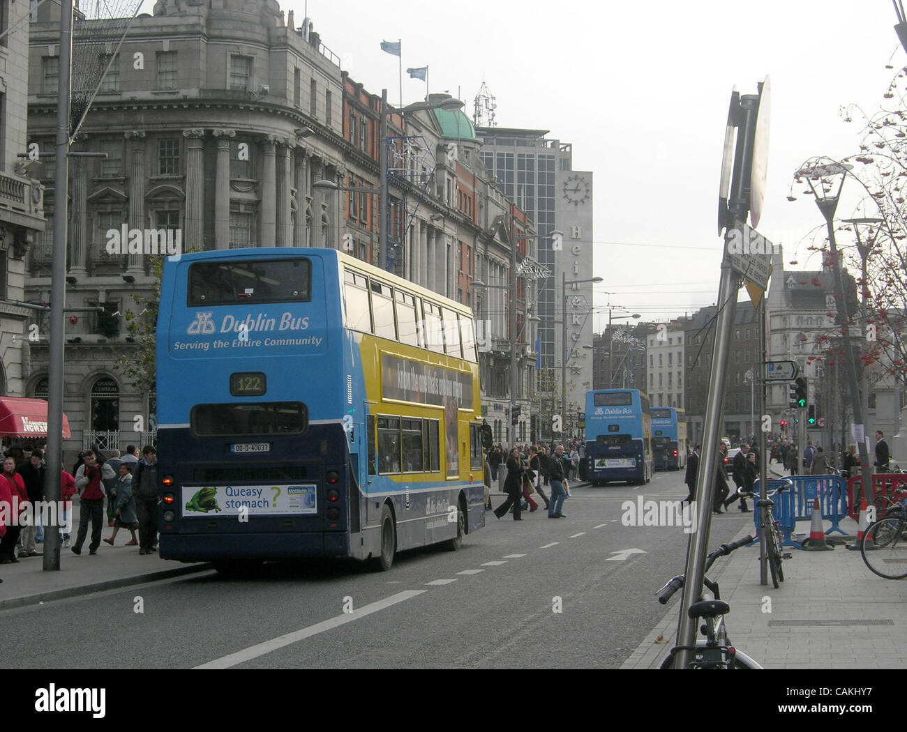 Sep 18, 2007 - Dublin, Ireland - Double decker buses on O'Connell ...