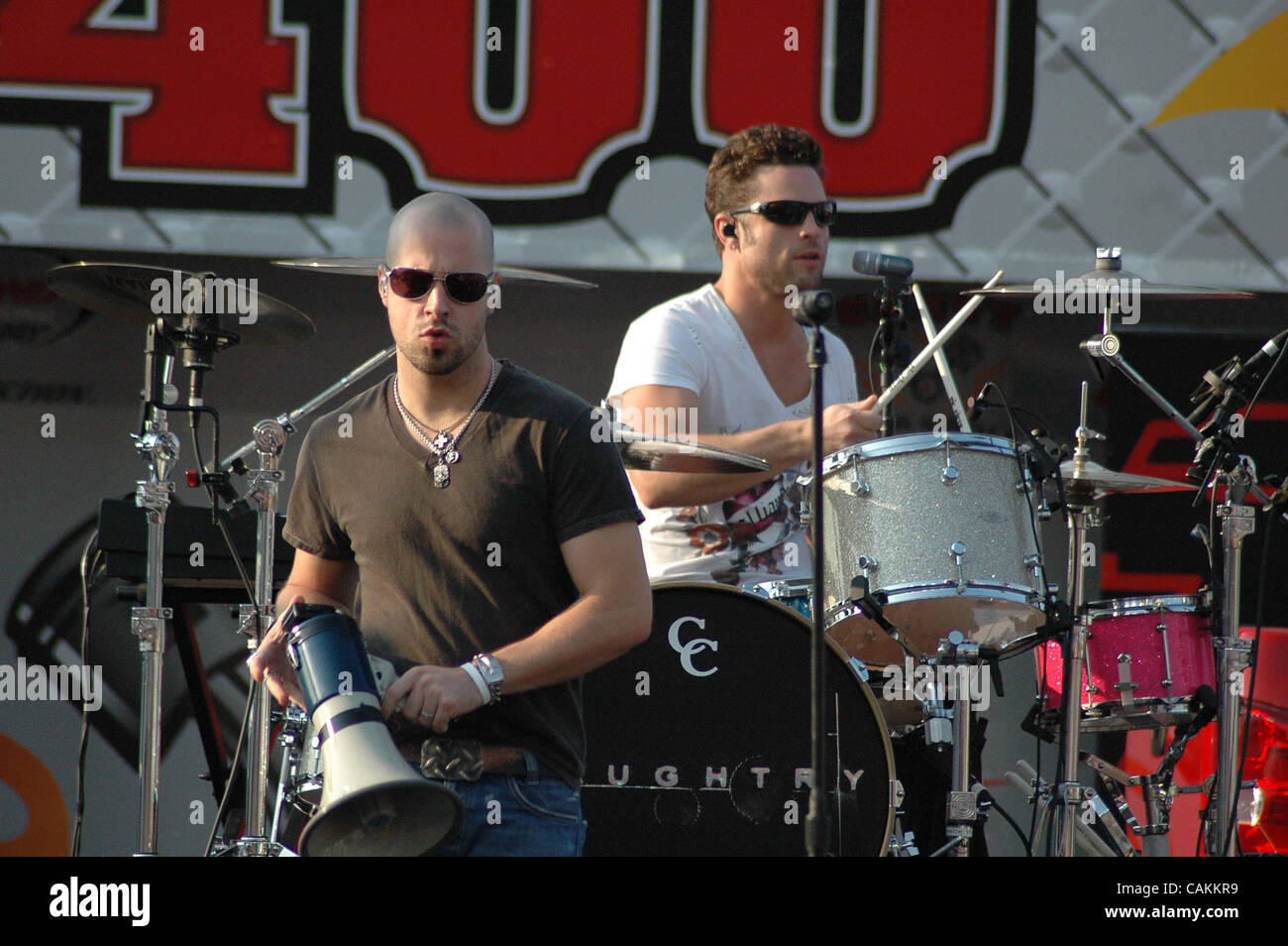 Rock band, Daughtry, performs prior to the Nascar Chevy Rock and Roll ...