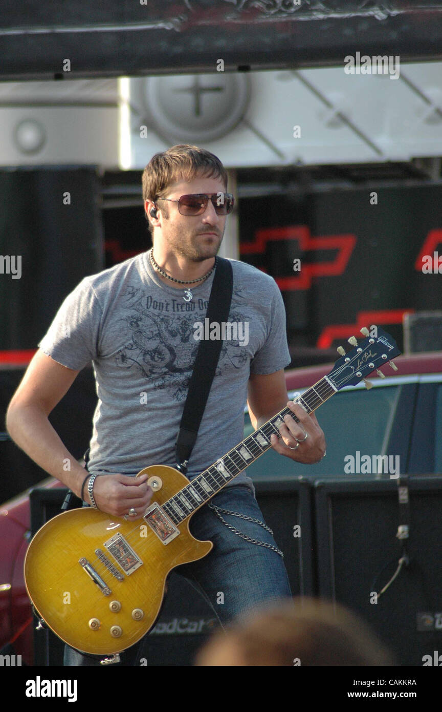 Rock band, Daughtry, performs prior to the Nascar Chevy Rock and Roll ...