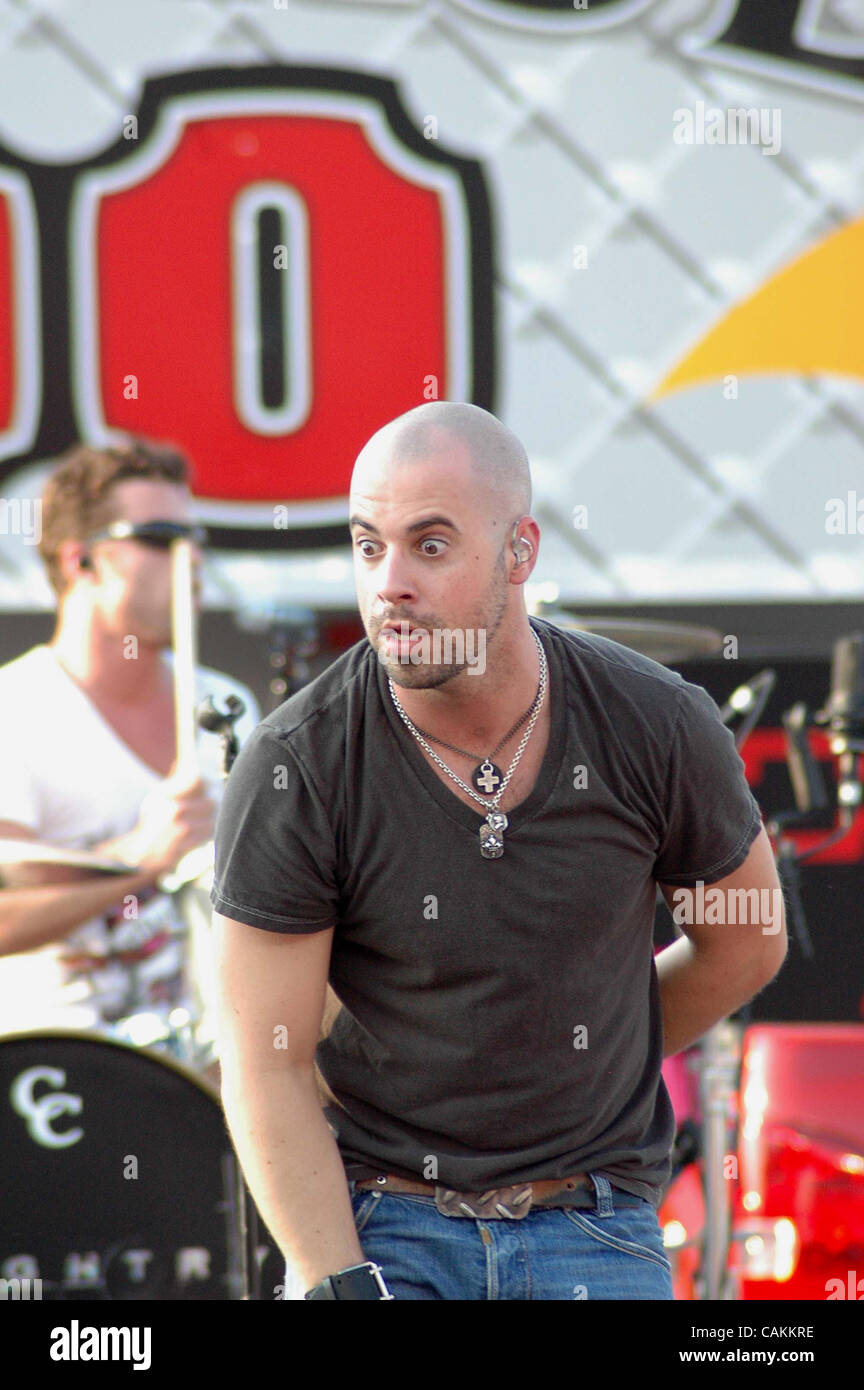 Rock band, Daughtry, performs prior to the Nascar Chevy Rock and Roll ...