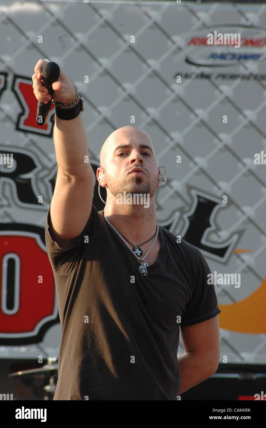 Rock band, Daughtry, performs prior to the Nascar Chevy Rock and Roll ...