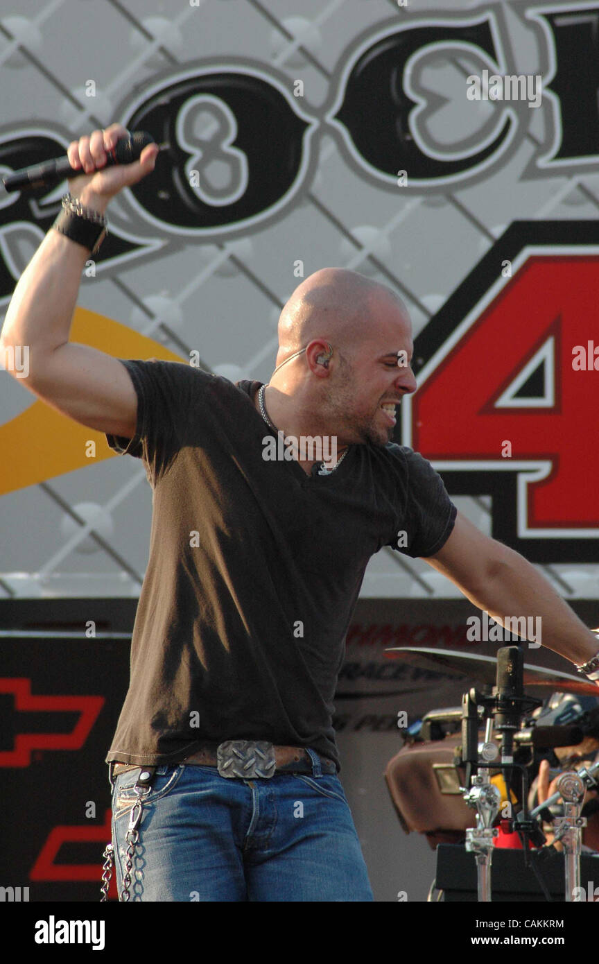 Rock band, Daughtry, performs prior to the Nascar Chevy Rock and Roll ...