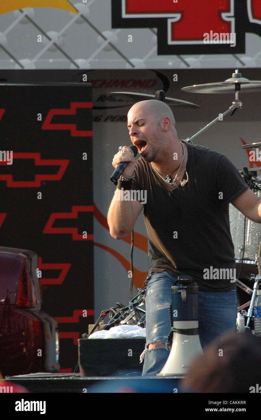 Rock band, Daughtry, performs prior to the Nascar Chevy Rock and Roll ...