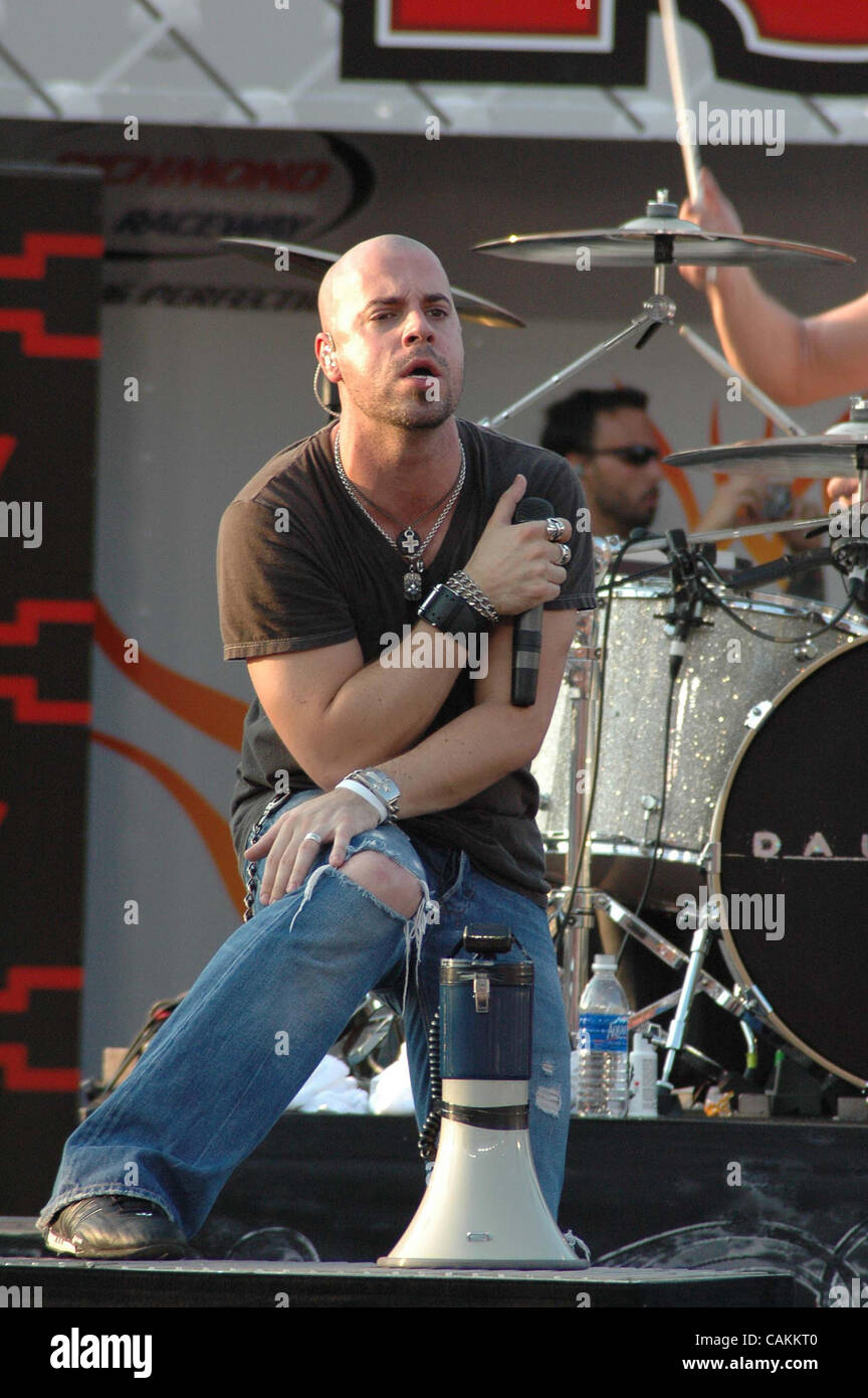 Rock band, Daughtry, performs prior to the Nascar Chevy Rock and Roll ...