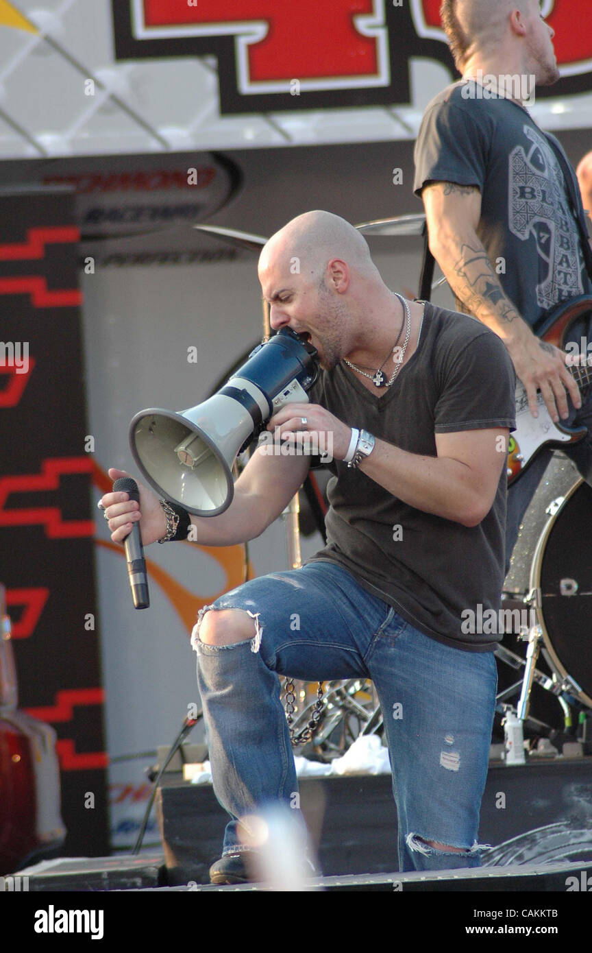 Rock band, Daughtry, performs prior to the Nascar Chevy Rock and Roll ...