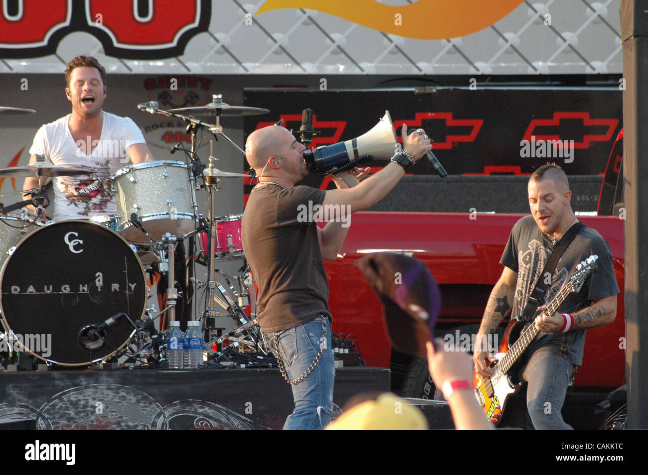 Rock band, Daughtry, performs prior to the Nascar Chevy Rock and Roll ...