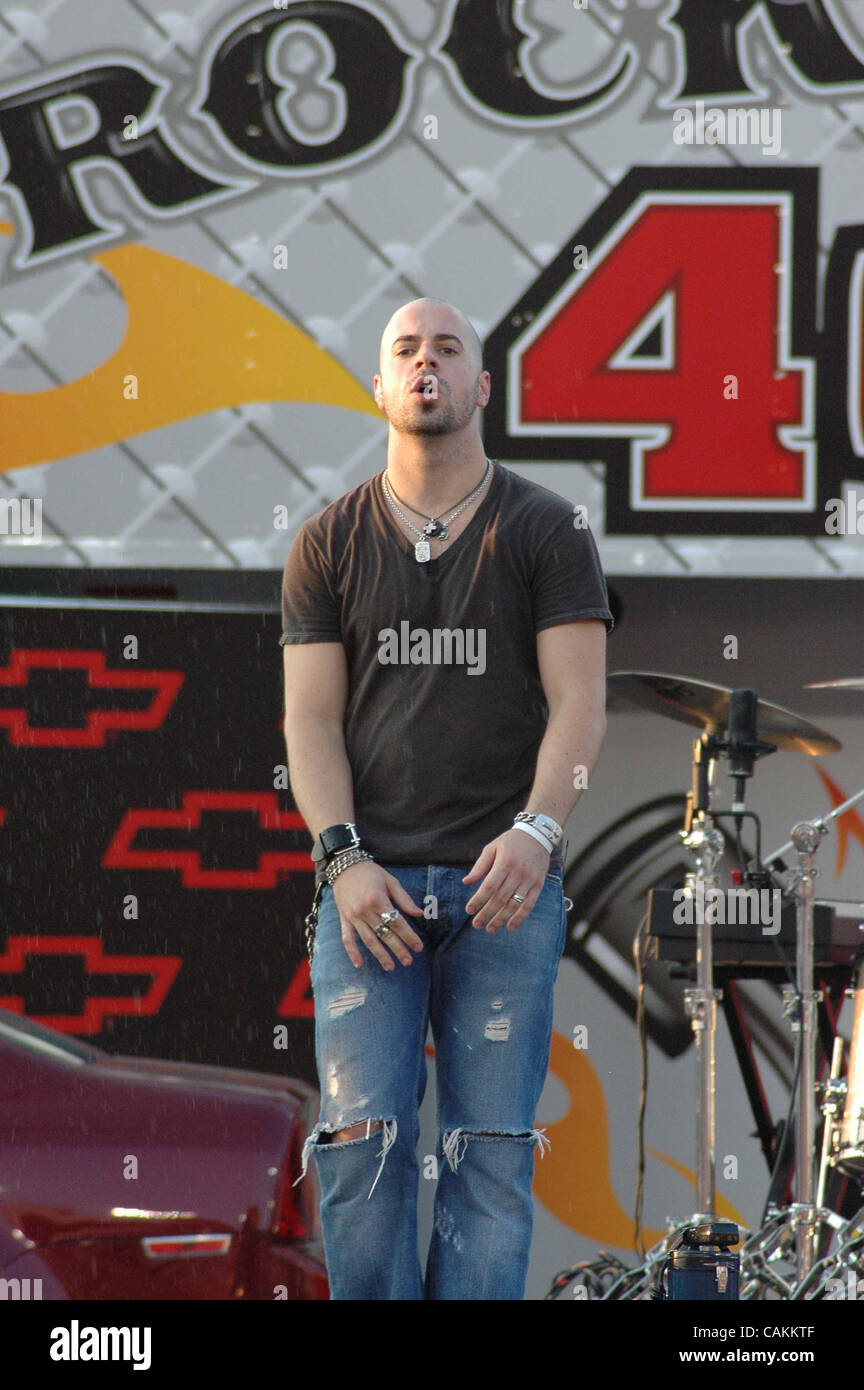 Rock band, Daughtry, performs prior to the Nascar Chevy Rock and Roll ...