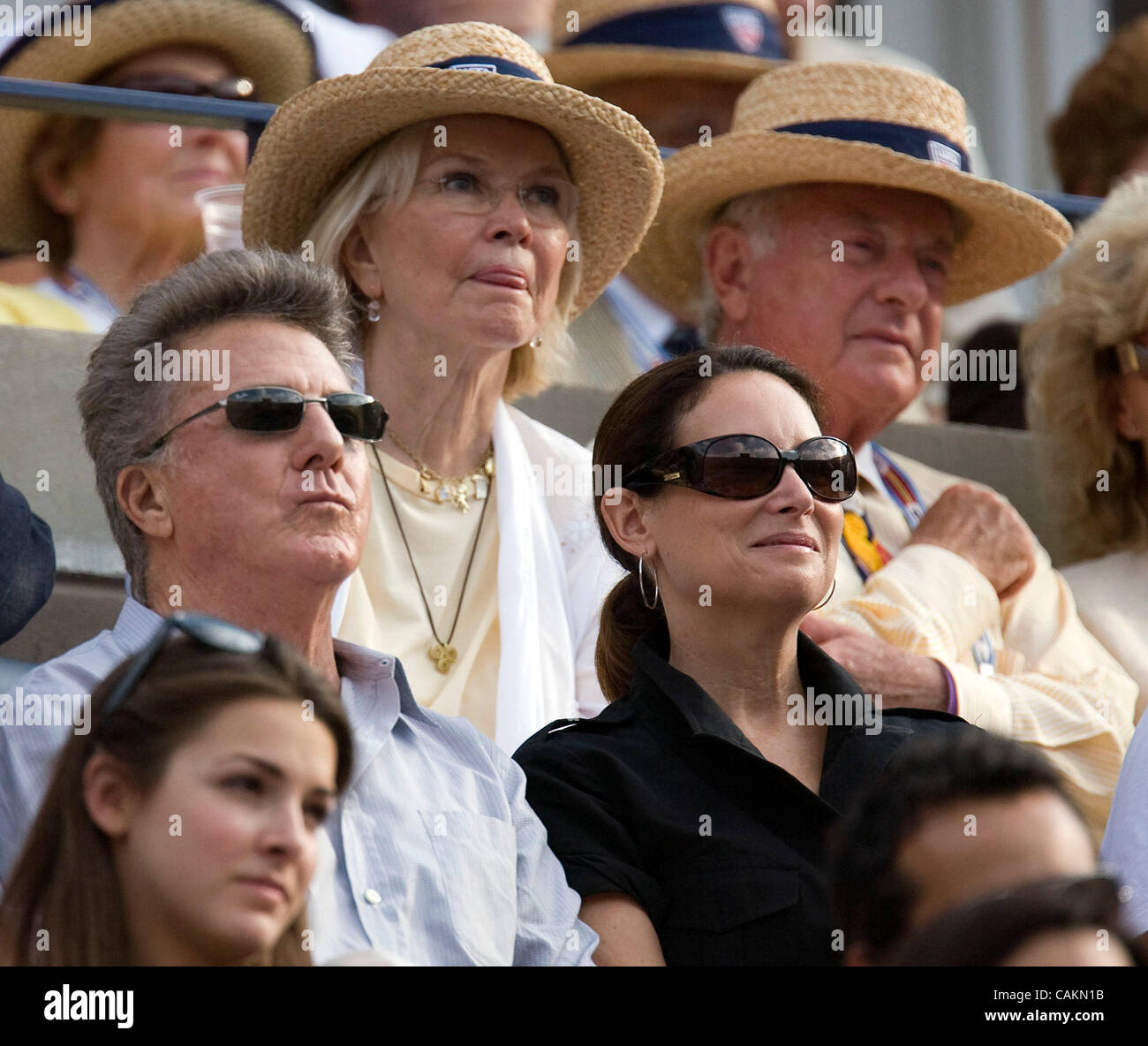 Dustin Hoffman at the 2007 US Open Tennis Championships men's final ...