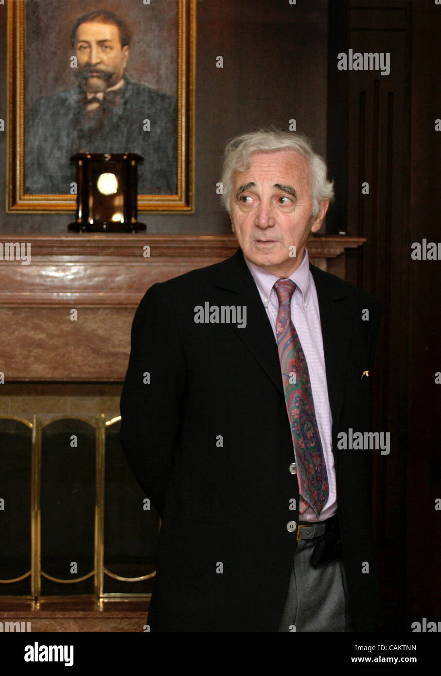 French Singer Charles Aznavour (Aznavourian )visiting Tbilisi, Georgia ...