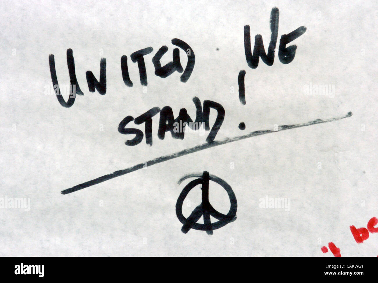 A message is written with others in honor of September 11th, 2001 ...