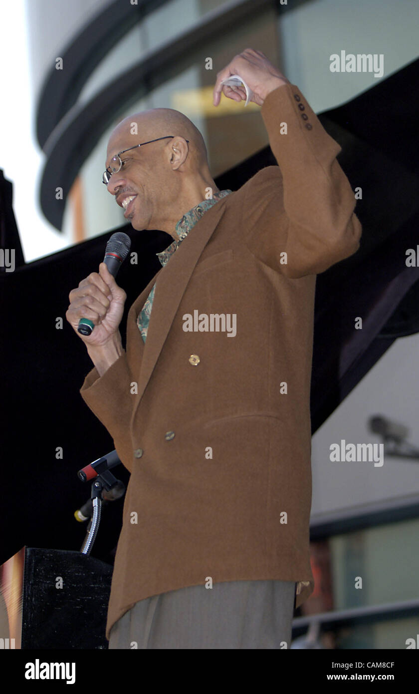 Feb. 11, 2004 - Los Angeles, USA - Basketball great Kareem Abdul Jabbar ...