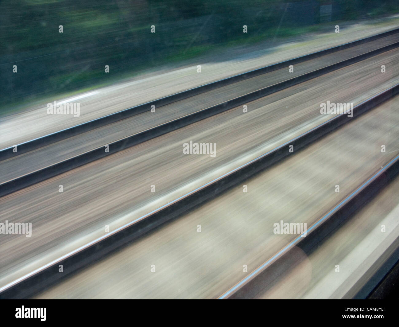 Blurred train tracks Stock Photo - Alamy