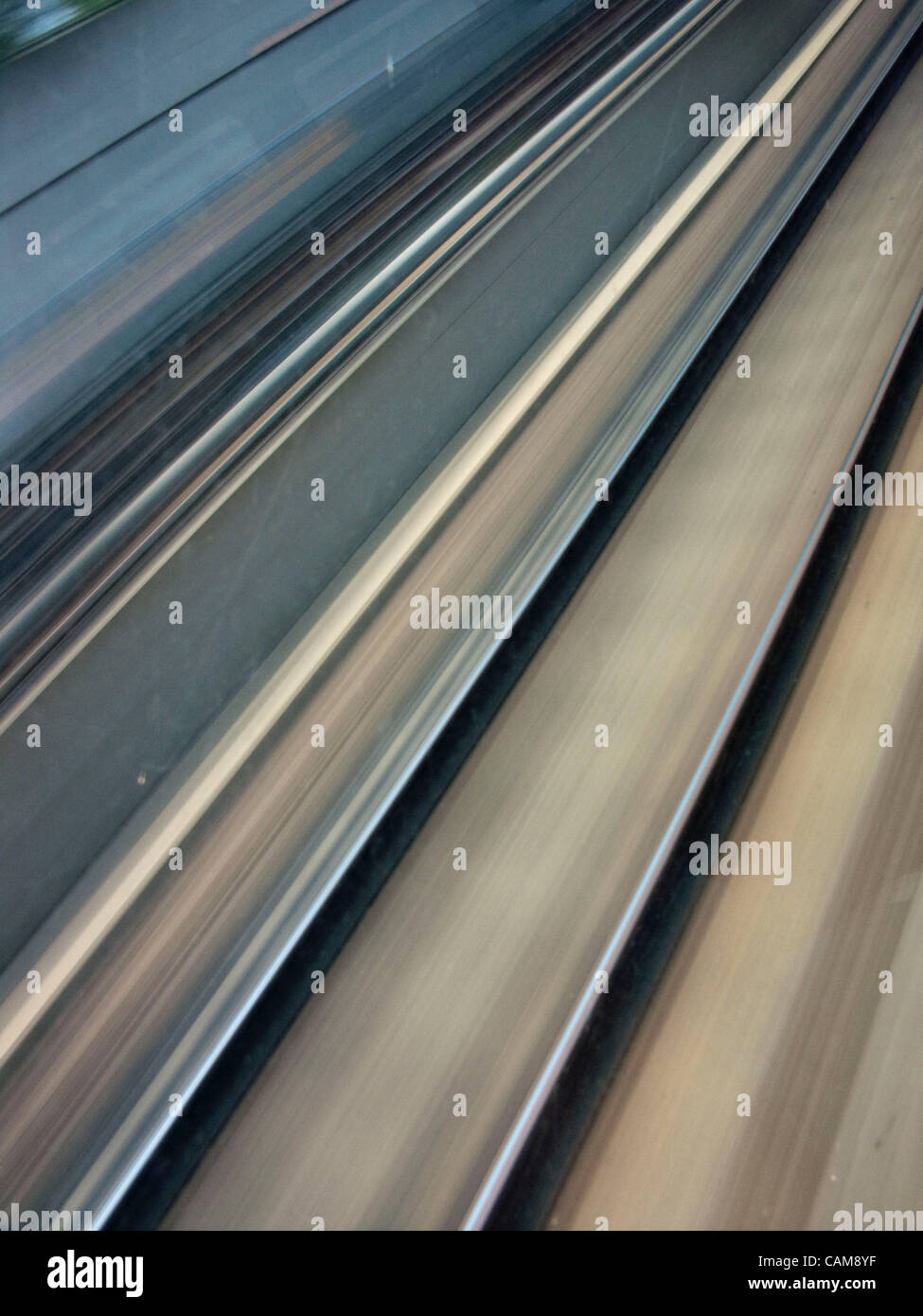 Blurred train tracks Stock Photo - Alamy