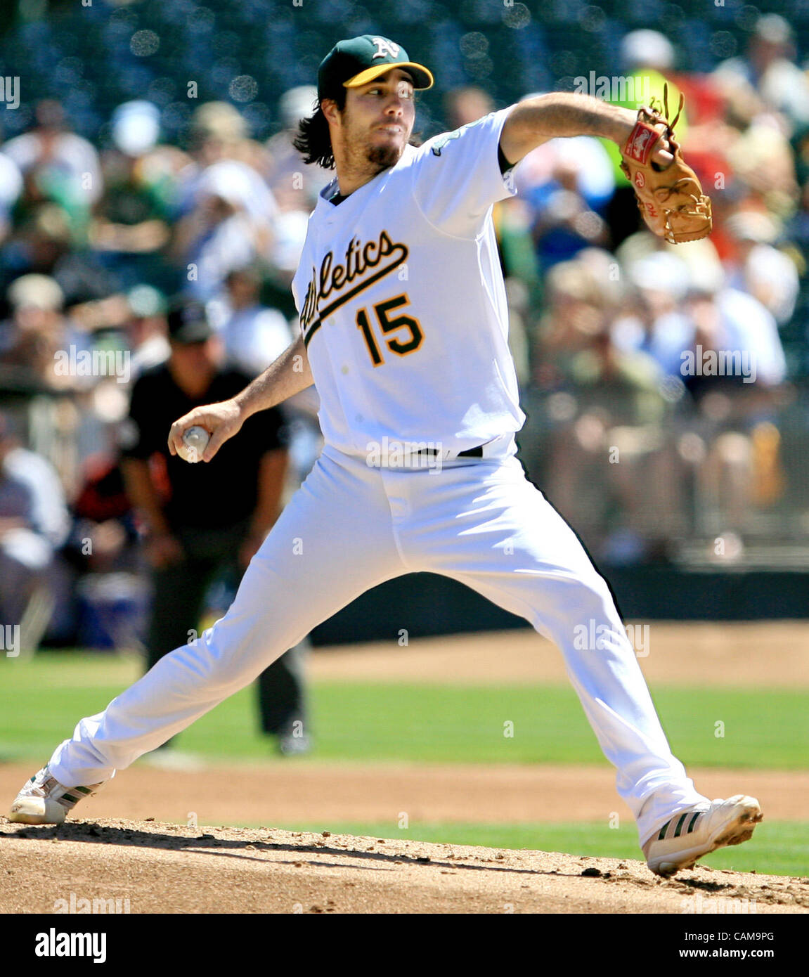 The A's starting pitcher Dan Haren was credited for the loss Saturday ...