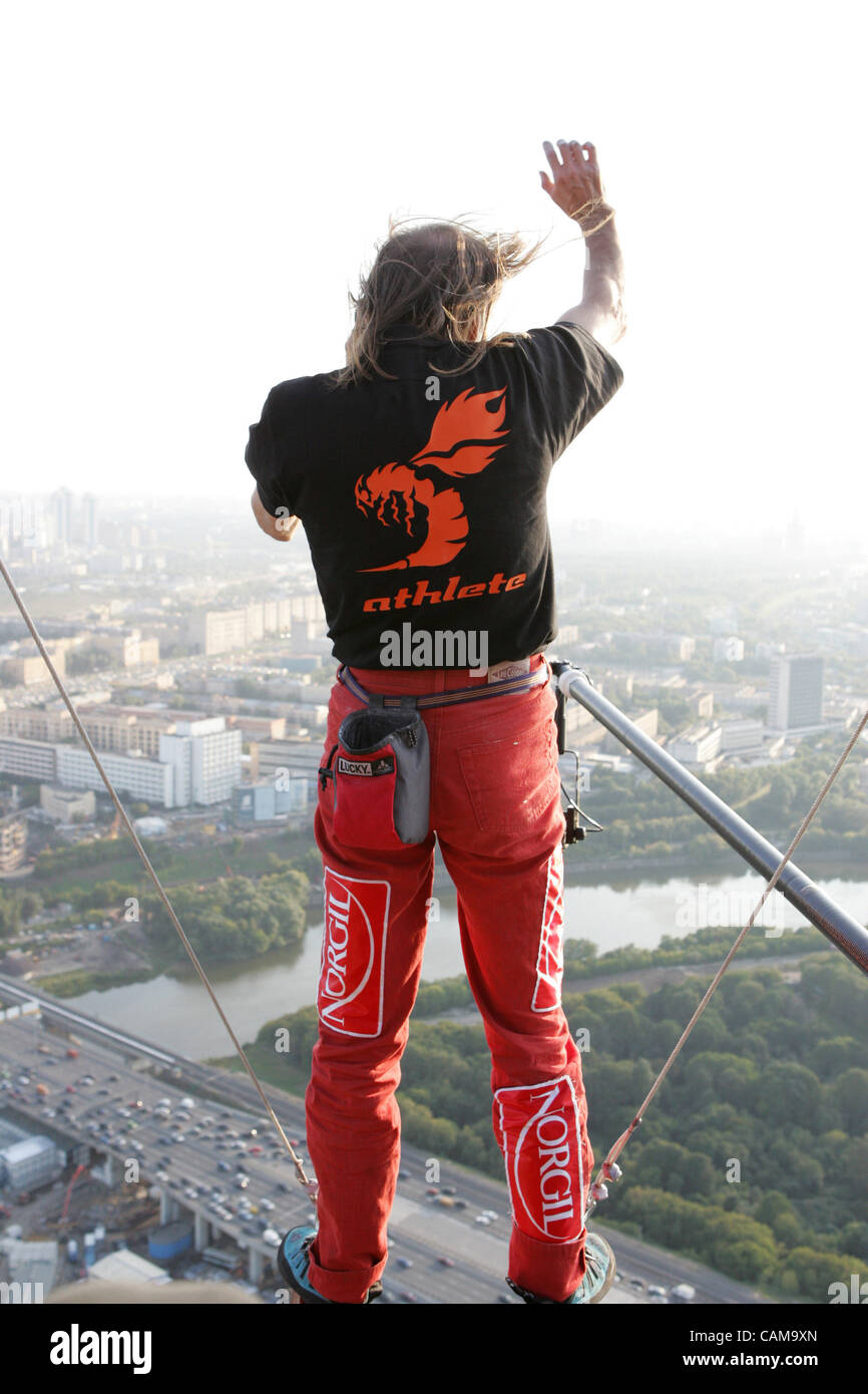 French urban climber Alain Robert scaled the 242-meter Federation Stock ...