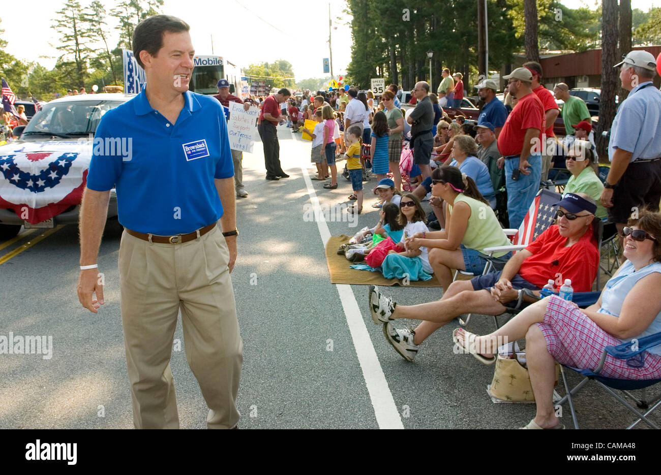 Republican presidential candidate Sen. Sam Brownback of Kansas ...