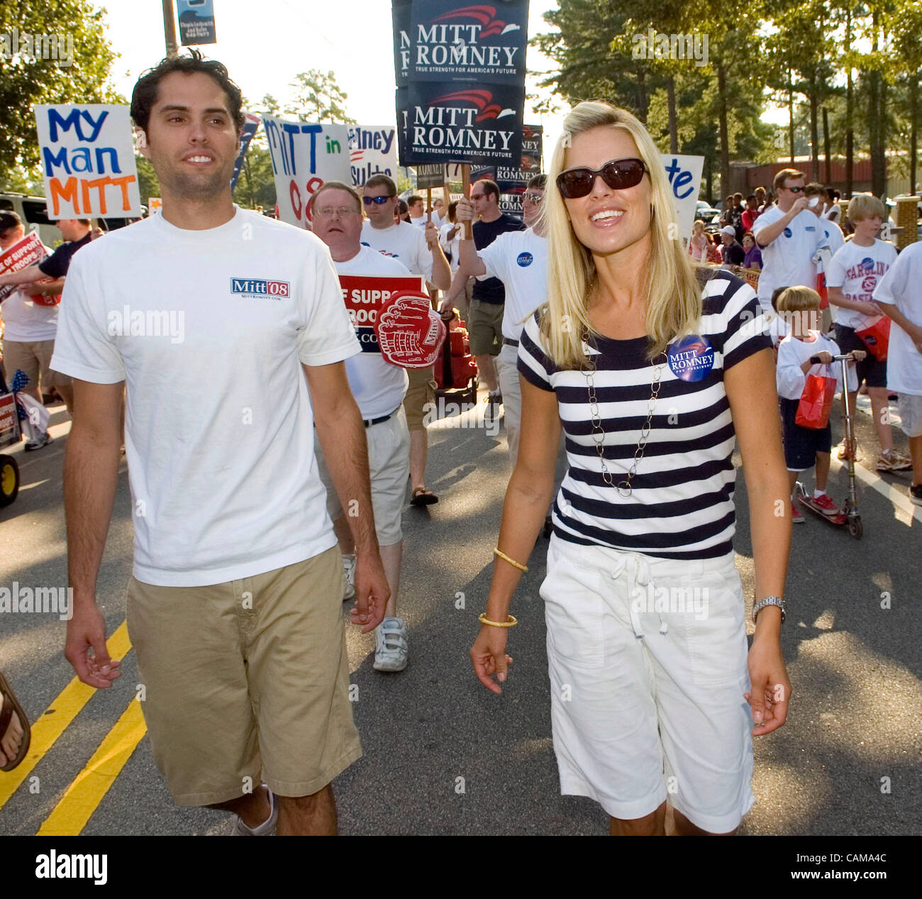 Craig Romney and his wife Mary campaign on behalf of his father ...
