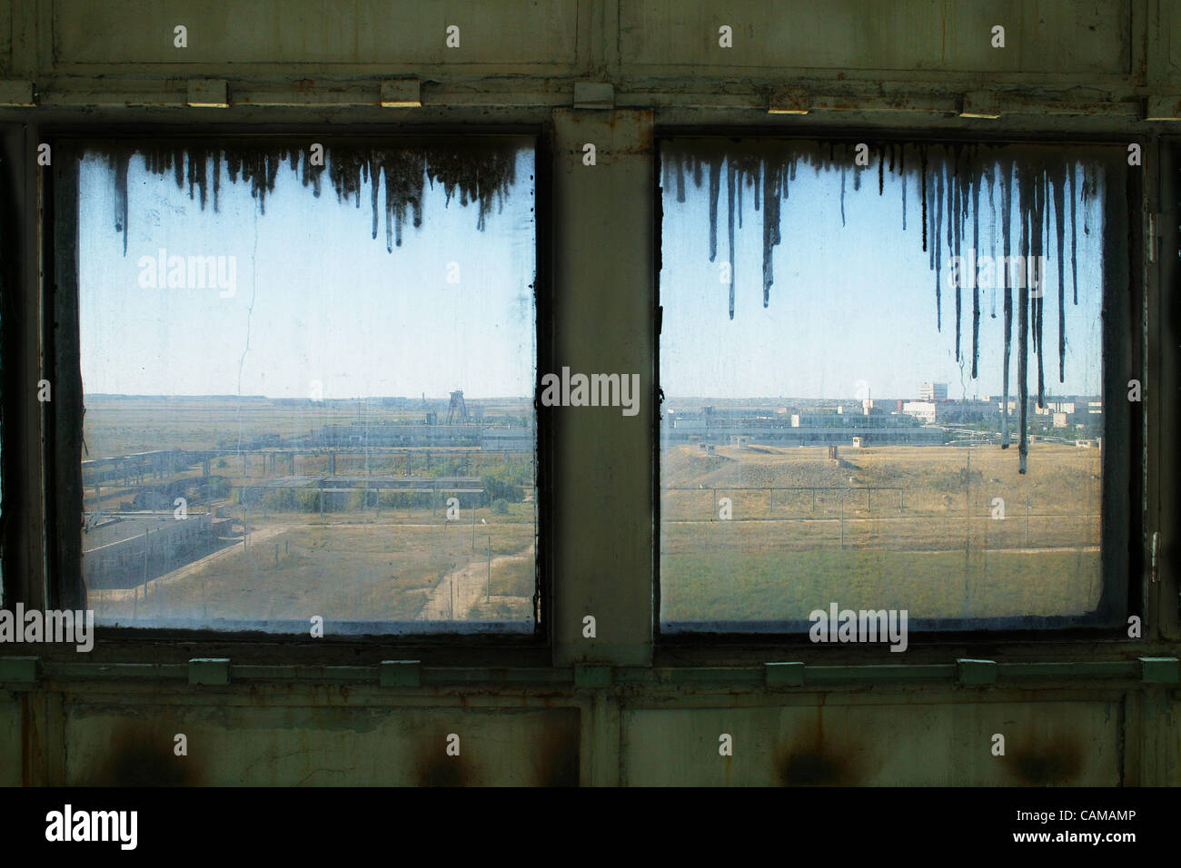 A view from a main anthrax drying room in Building 221 shows secret ...