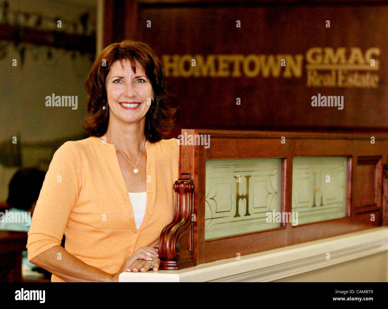 Karla Brown, manager of the Hometown GMAC in Livermore. Photographed in ...