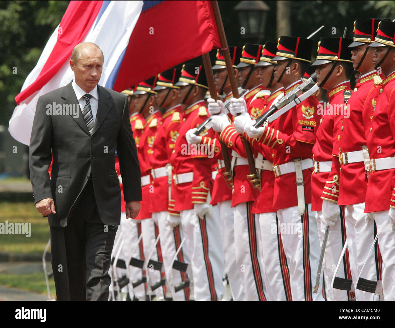 September 6, 2007. Russian President Vladimir Putin at a welcome ...