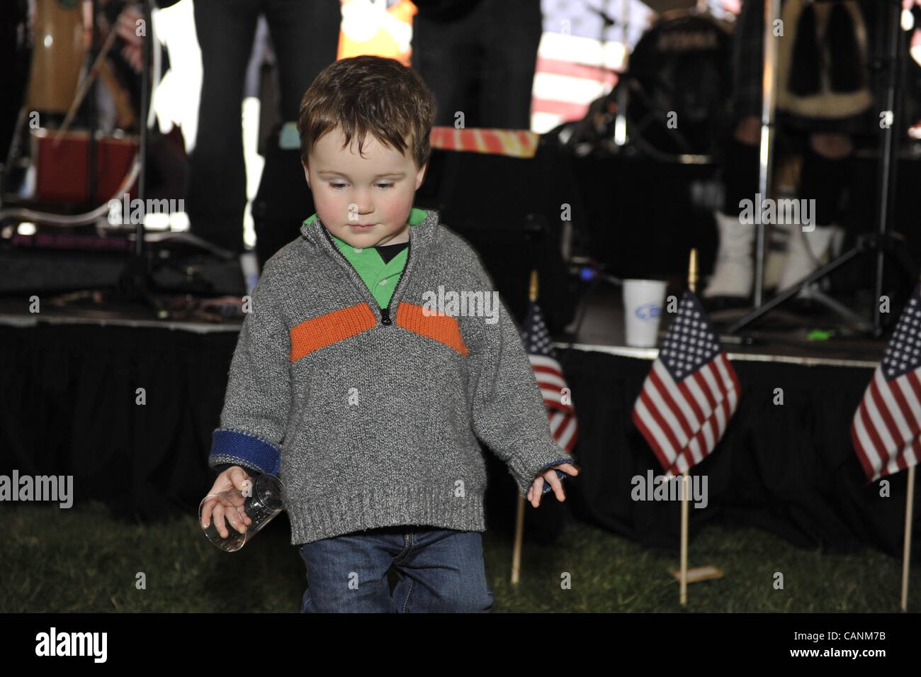 Toddler dancing to music at Fund raiser for firefighter Ray Pfeifer on ...