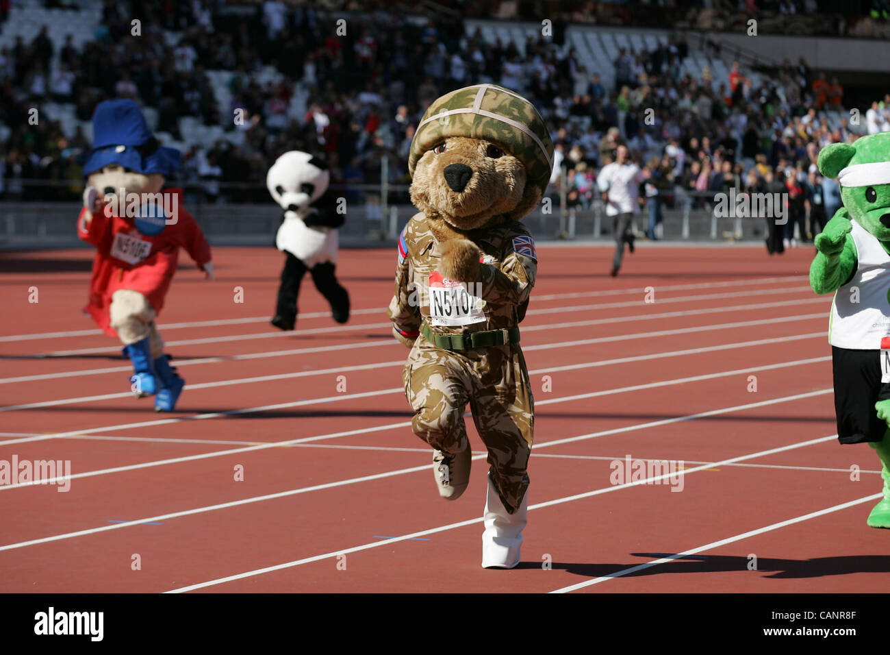 A contestant takes part at the Gold Challenge Olympic Stadium Event ...