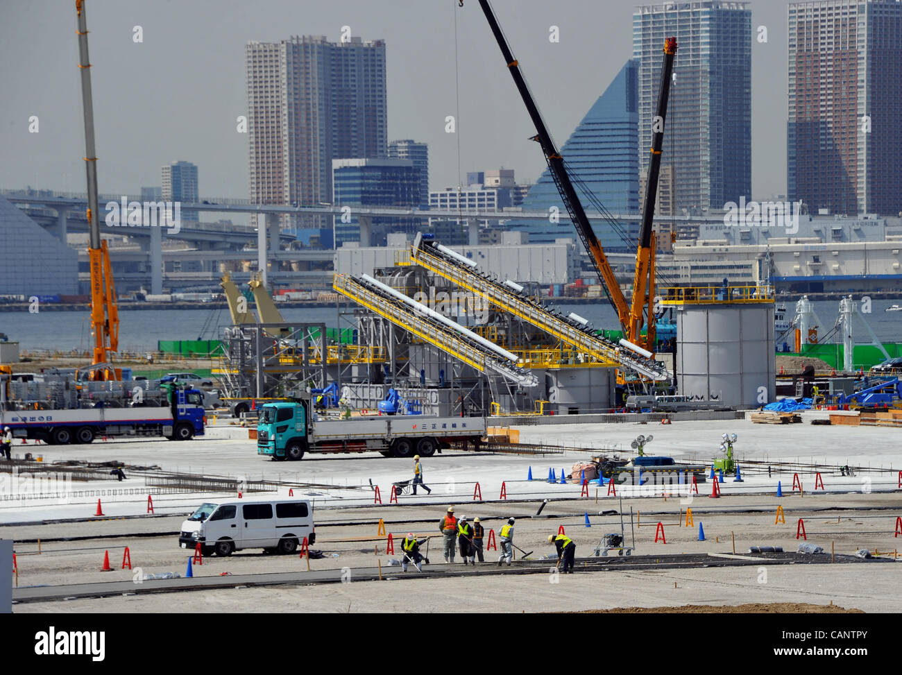 April 2, 2012, Tokyo, Japan - Construction gets underway at the new ...
