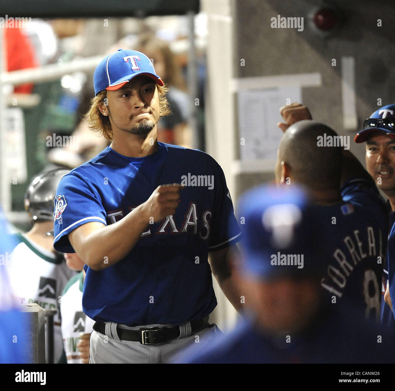 Yu Darvish (Rangers), MARCH 30, 2012 - MLB : Yu Darvish and Yorvit ...