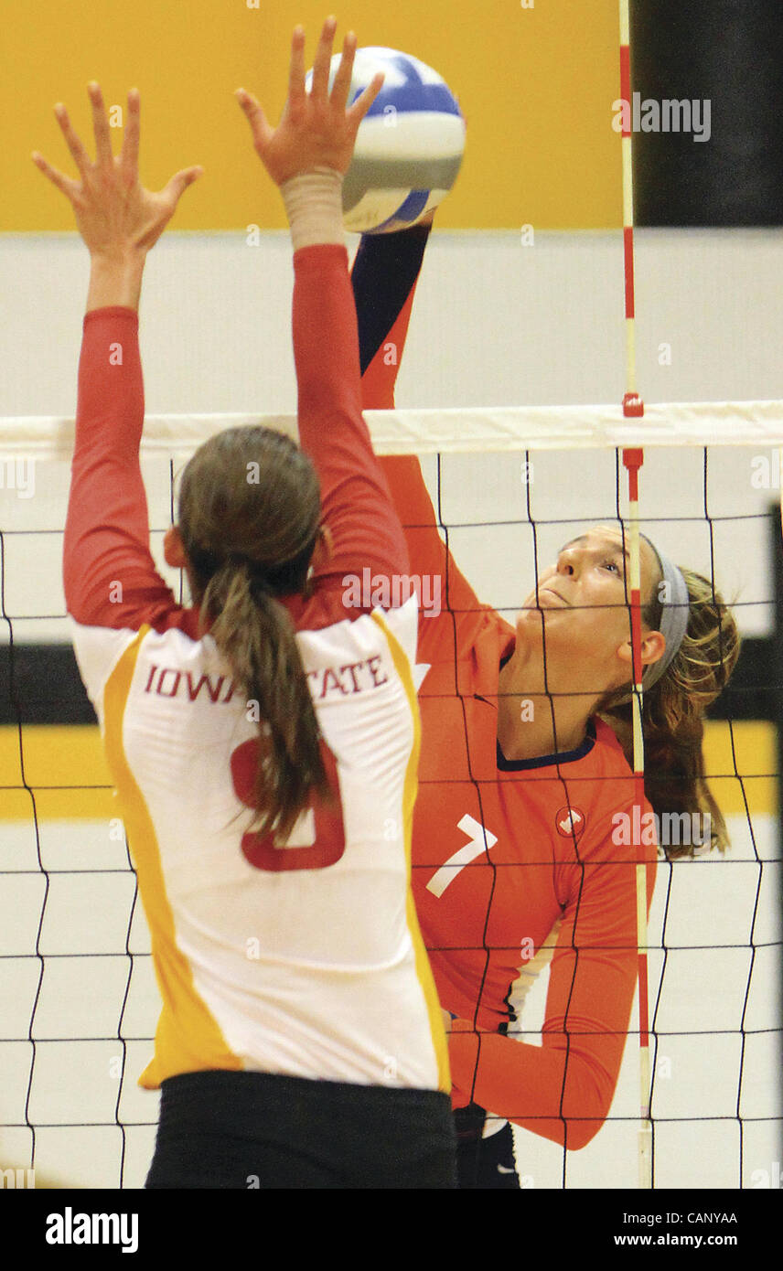 March 31, 2012 - Bettendorf, Iowa, U.S. - Iowa State's Alison Landwehr ...