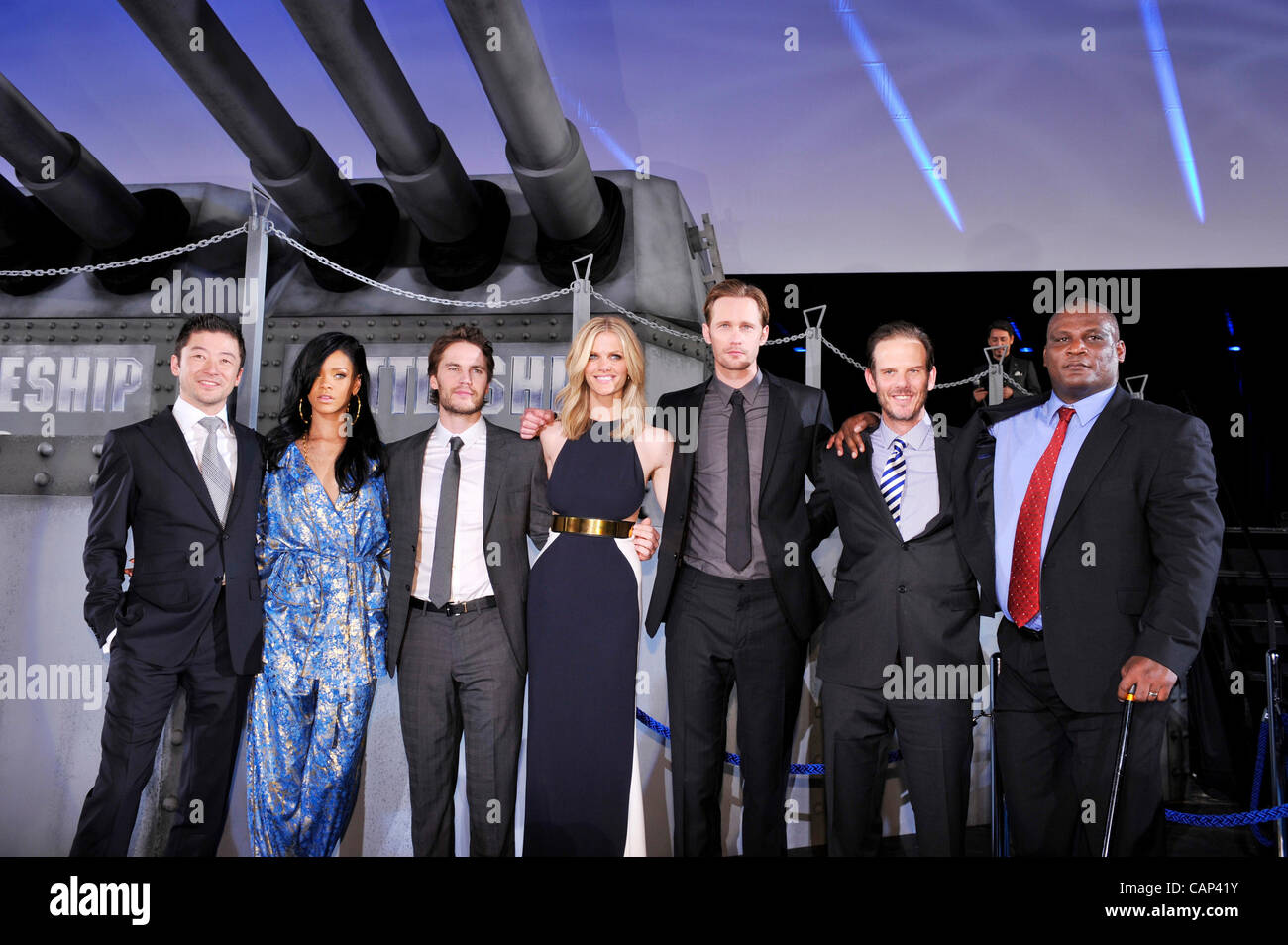 Battleship cast members, Apr 03, 2012 : TOKYO, JAPAN - actors attends ...