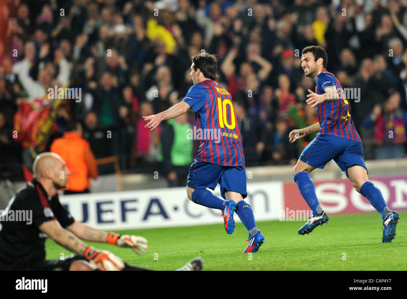 (L-R) Lionel Messi, Cesc Fabregas (Barcelona), APRIL 3, 2012 - Football ...