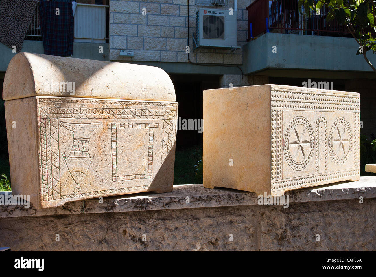 Ornamentation of painstakingly reproduced replicas of the still buried ...