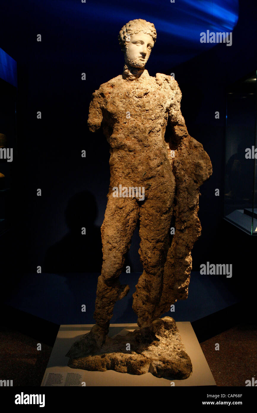 April 4, 2012 - Athens, Greece - Statue of Hermes. The ''Antikythera ...