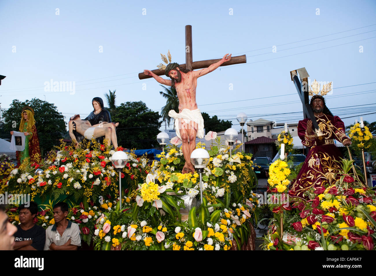 Cebu City, Philippines, 4.April 2012: Traditional Easter ceremonial ...