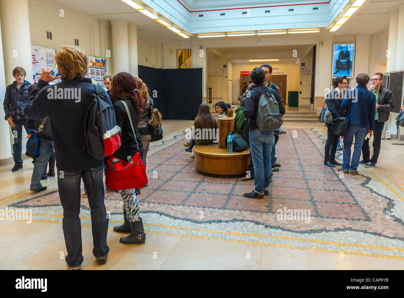 Paris, France, University french college students, People, inside ...