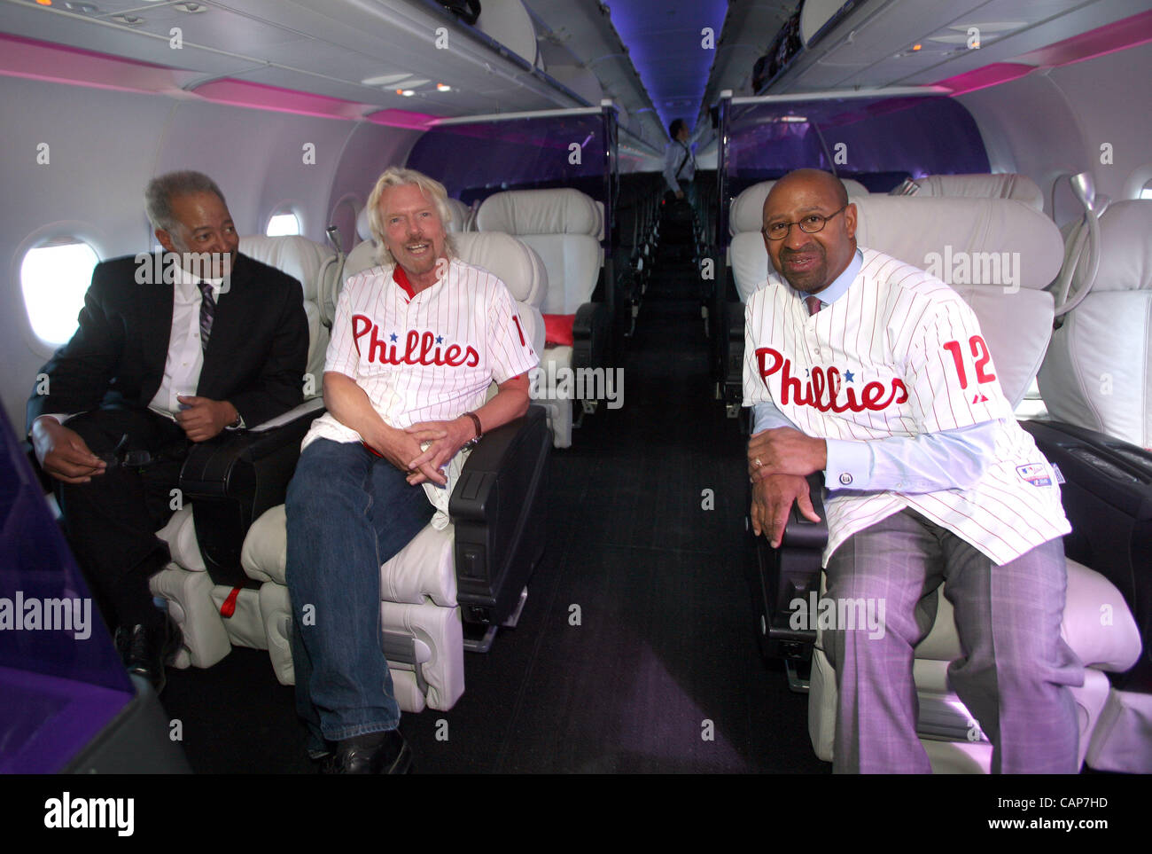 April 4, 2012 - Philadelphia, California, U.S. - (L to R) Sir Richard ...