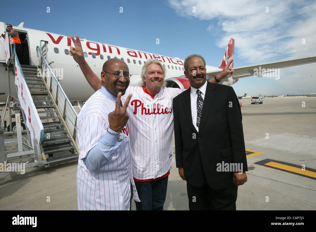April 4, 2012 - Philadelphia, California, U.S. - (L to R) Mayor Michael ...