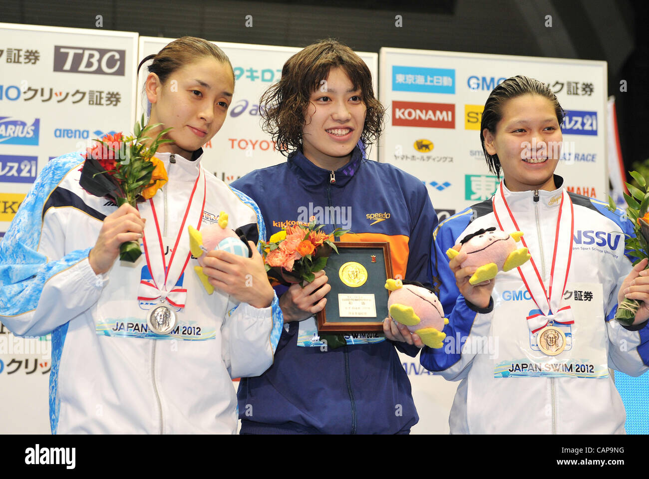 Hanae Ito (JPN), Haruka Ueda (JPN), Yayoi Matsumoto (JPN), April 4 ...