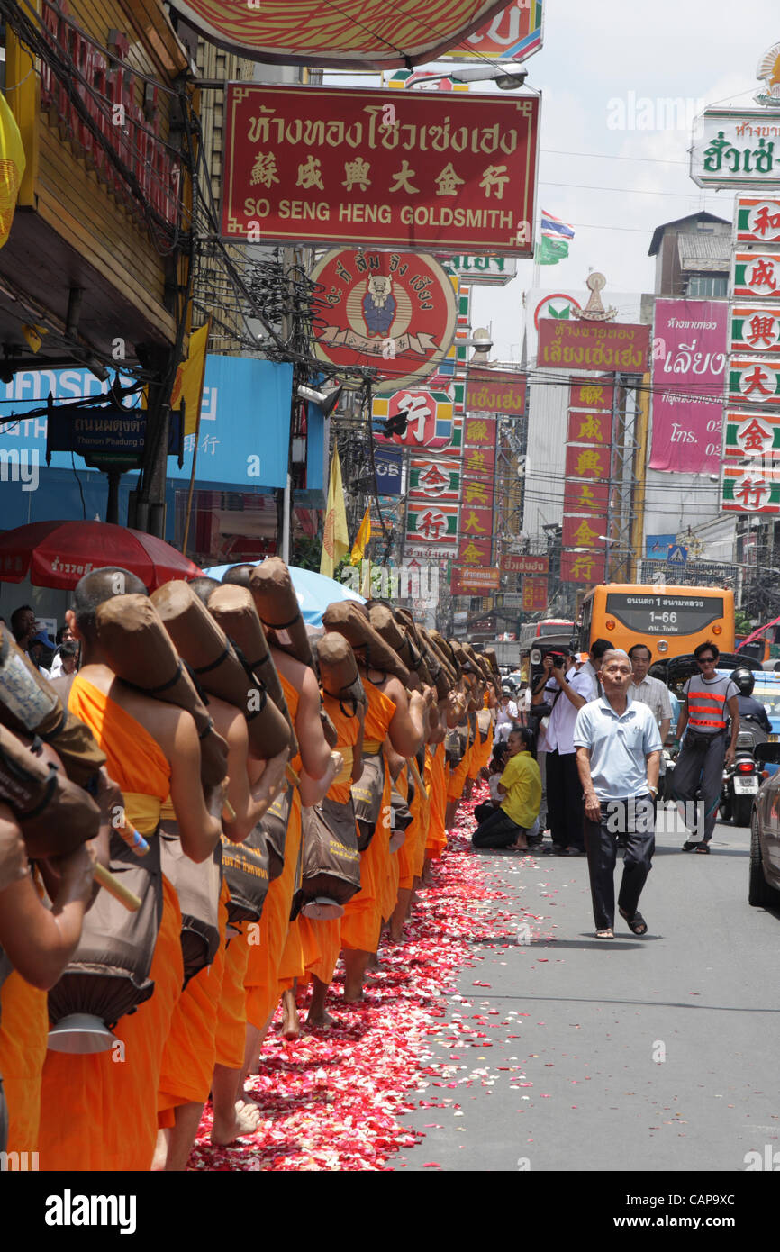 Buddhist monks walk through hi-res stock photography and images - Alamy