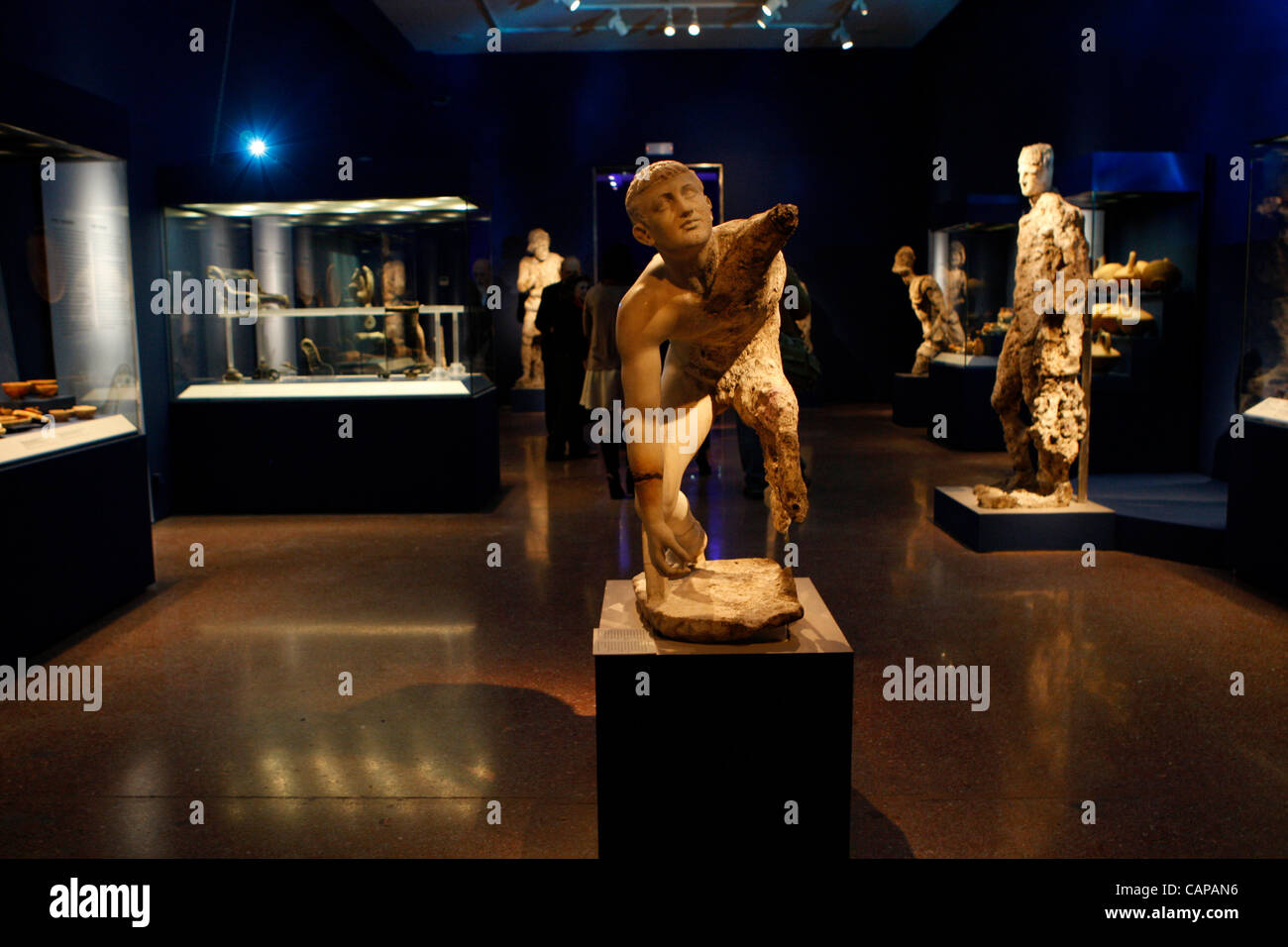 4/4/2012 Athens Greece. The "Antikythera Shipwreck" exhibition takes ...