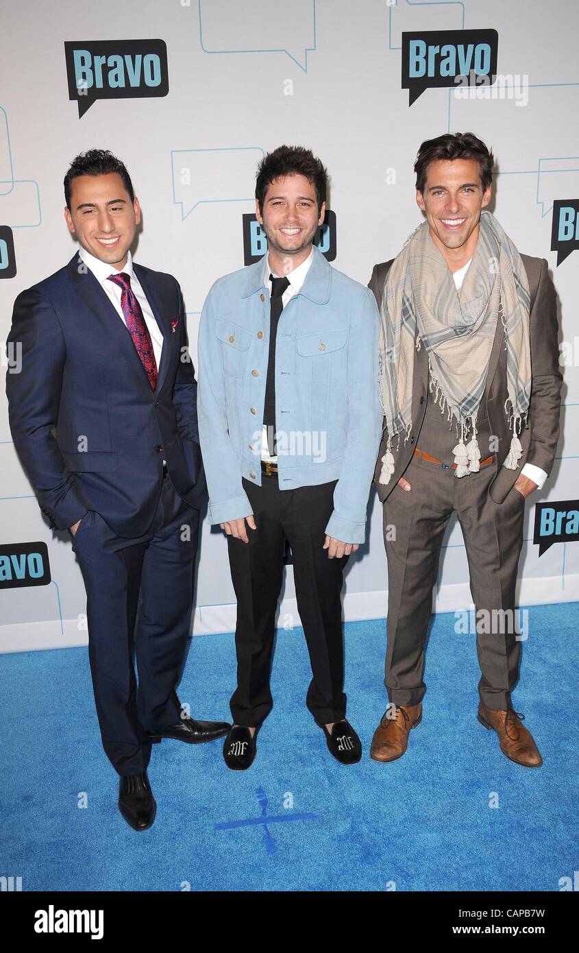 Josh Altman, Josh Flagg, Madison Hildebrand at arrivals for Bravo Media ...
