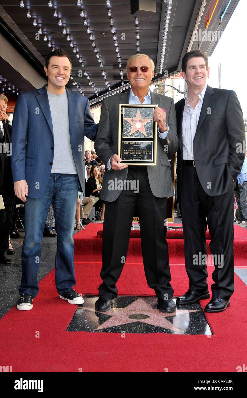 Seth MacFarlane, Adam West, Ralph Garman at the induction ceremony for ...