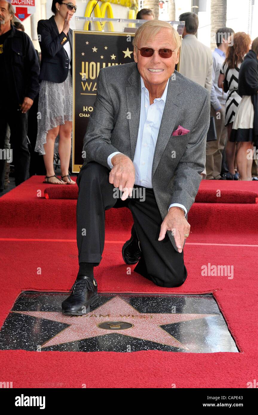 Adam West at the induction ceremony for Star on the Hollywood Walk of ...
