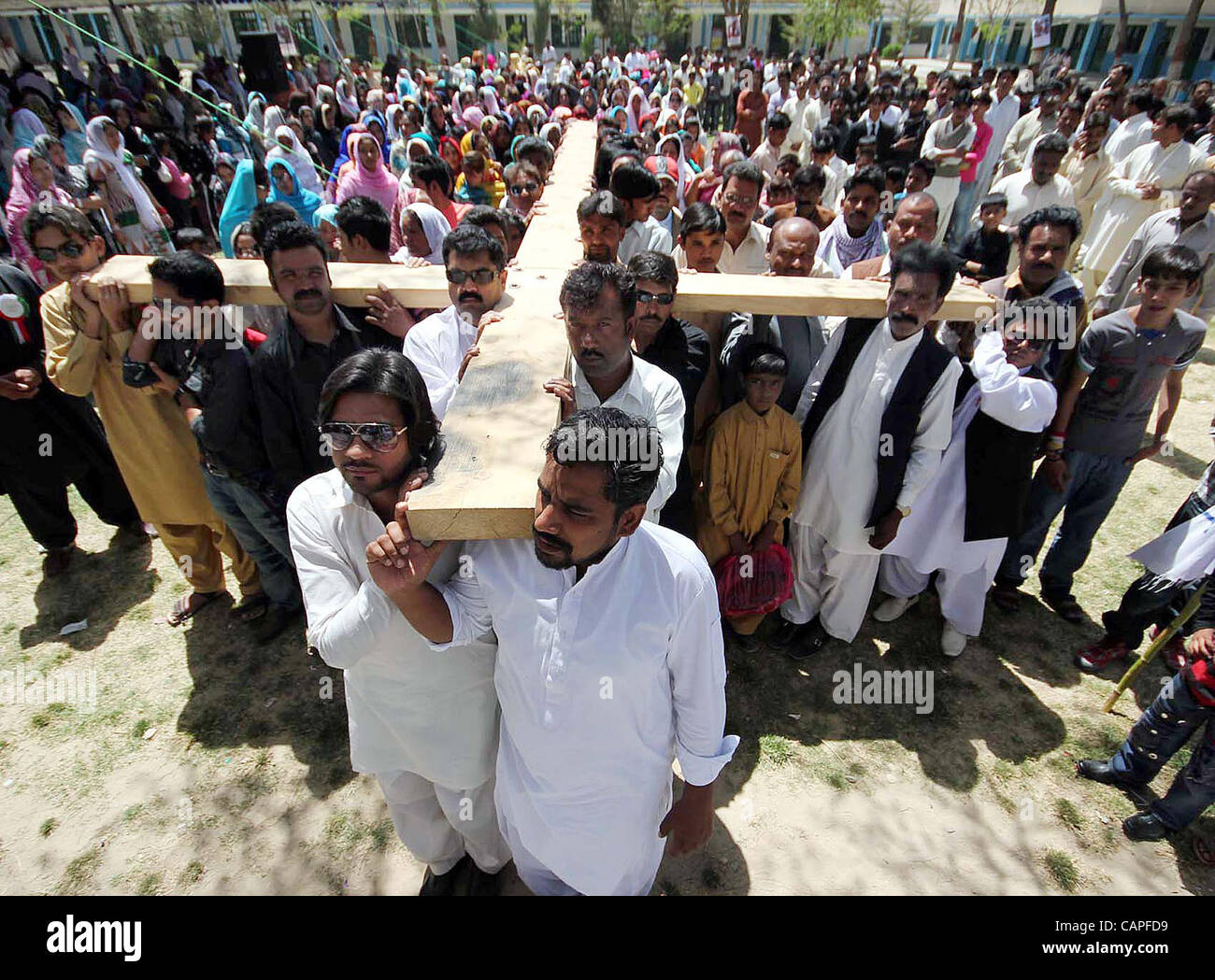 Christian community members attend Good Friday procession in Quetta on ...