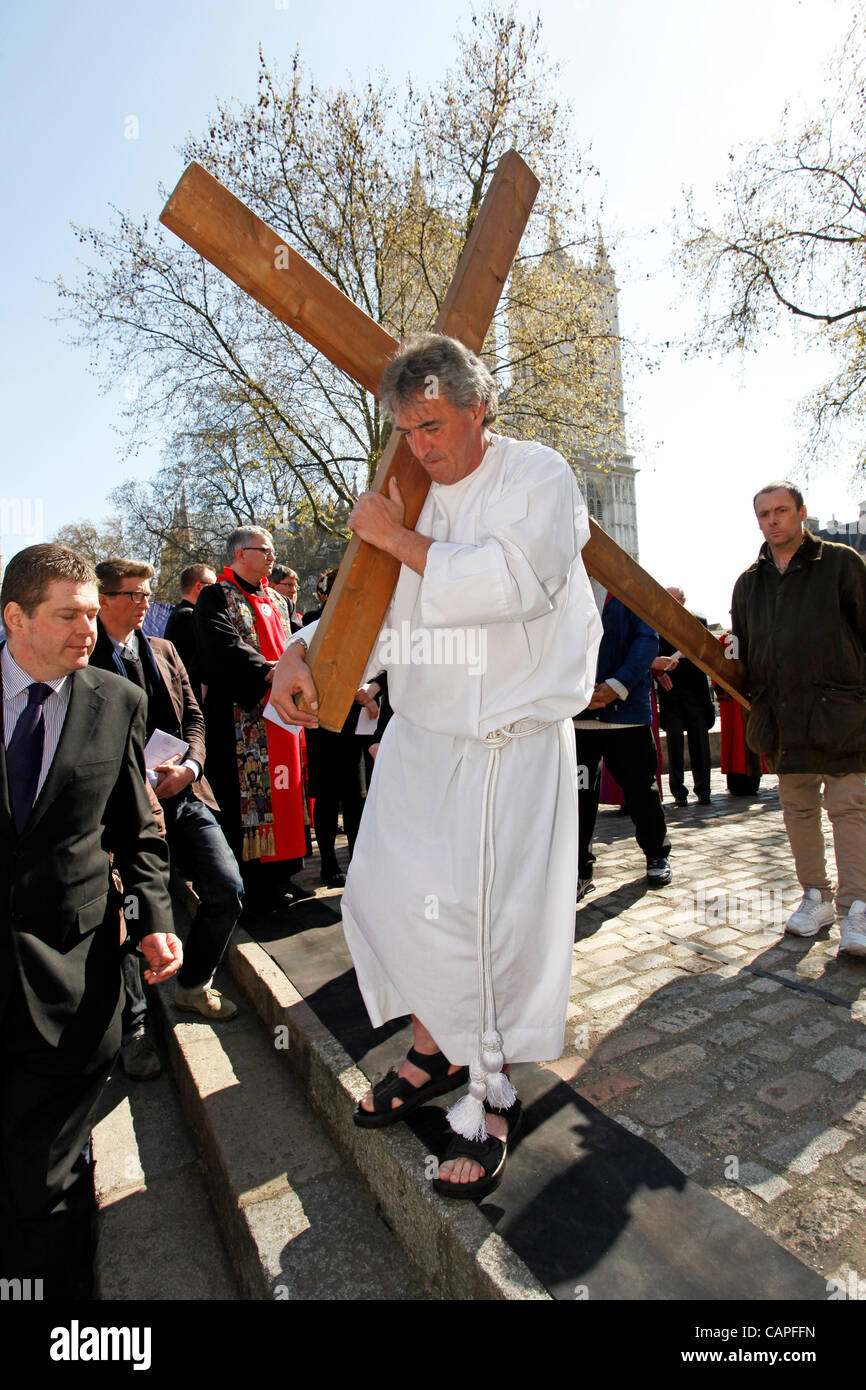 Man Carrying Cross In Westminster High Resolution Stock Photography and ...
