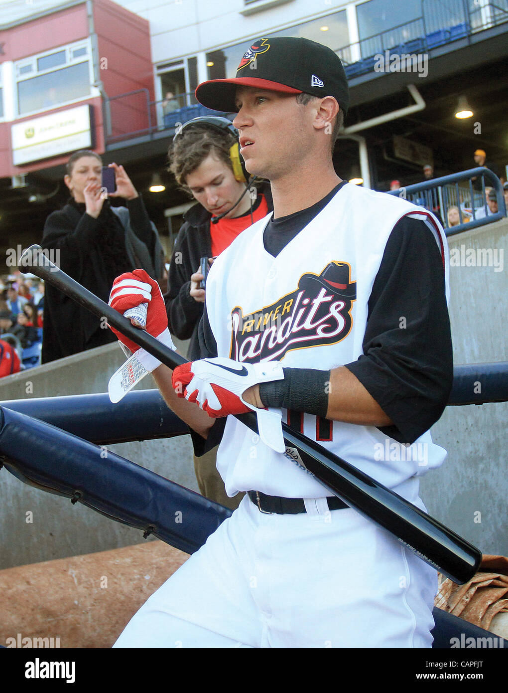 April 5, 2012 - Davenport, Iowa, U.S. - River Bandits shortstop Matt ...